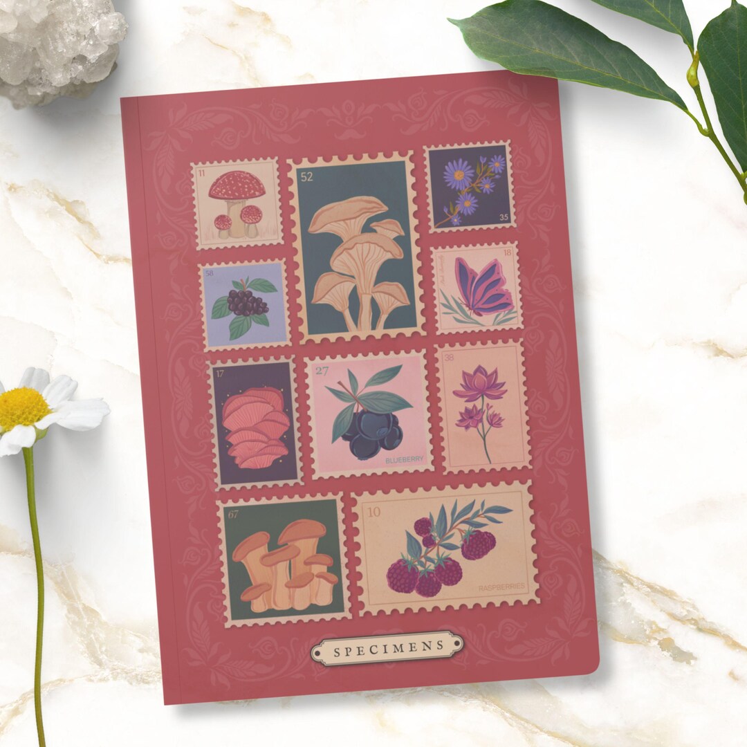 Nature Specimens Softcover Notebook | Commonplace Book With Index Pages ...