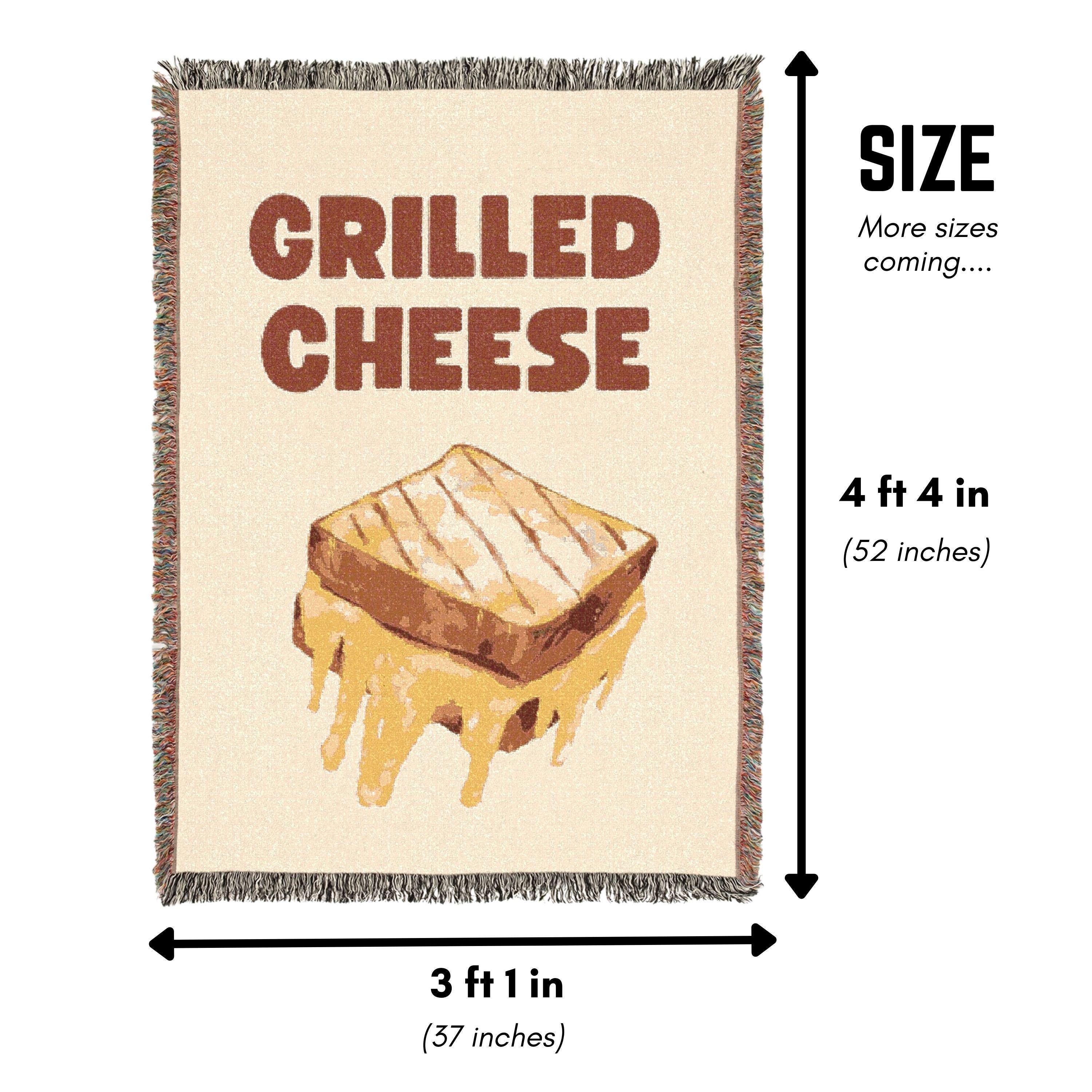 Grilled Cheese Sandwich Woven Blanket, Cozy Throw for Cheesy Carb ...