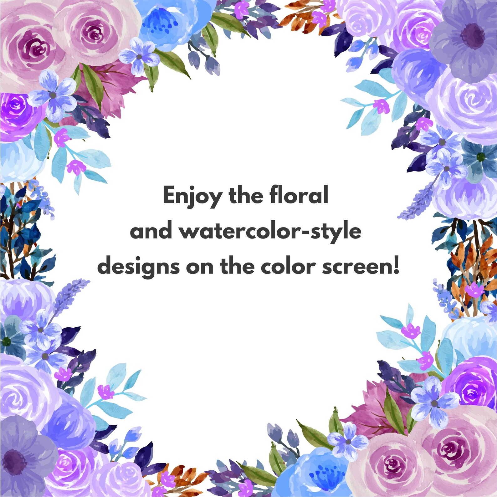 2025 Calendar Sleep Screens for E-ink Paper Tablets, Floral Watercolor ...