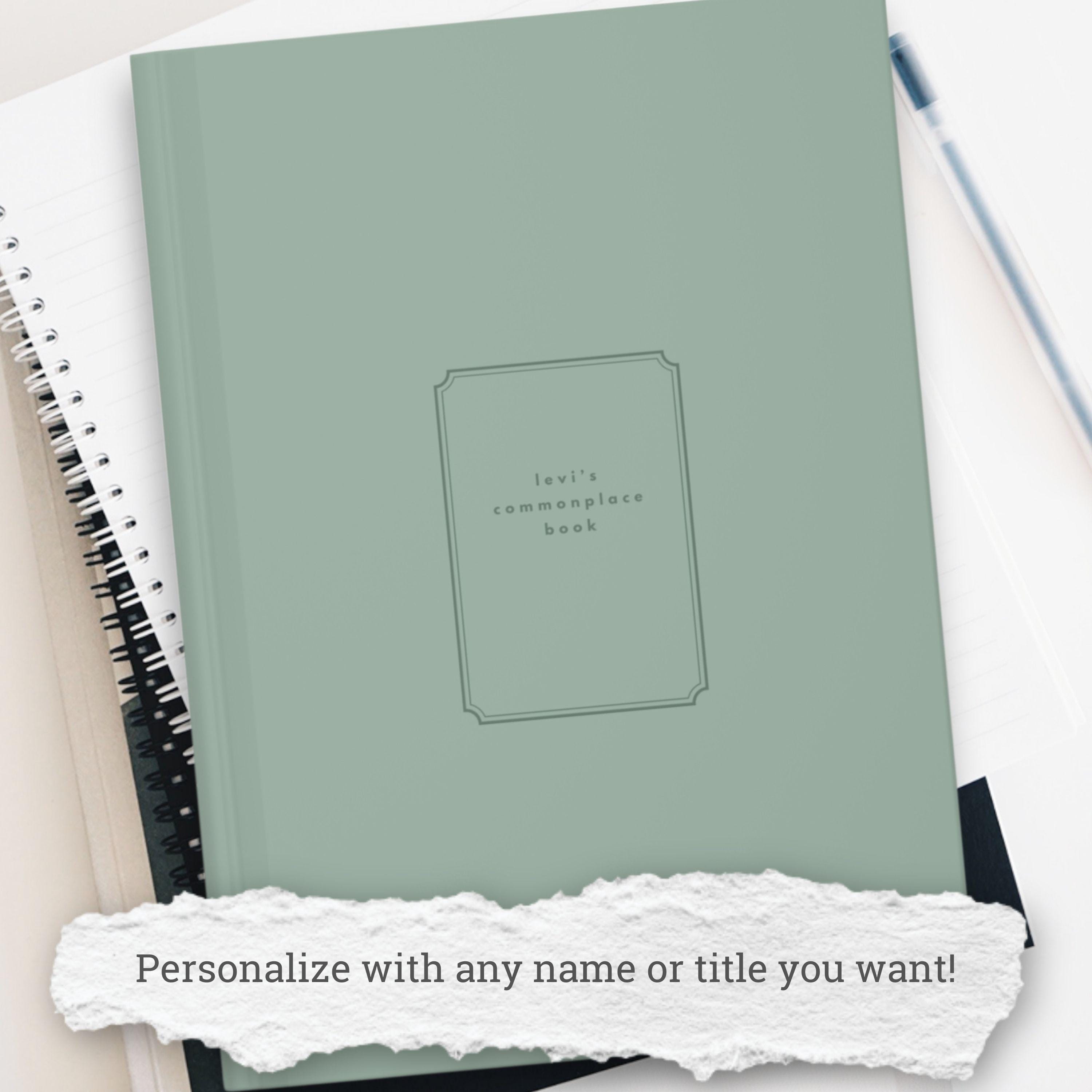 A Personalizable Commonplace Book and Blank Journal With Custom Title ...