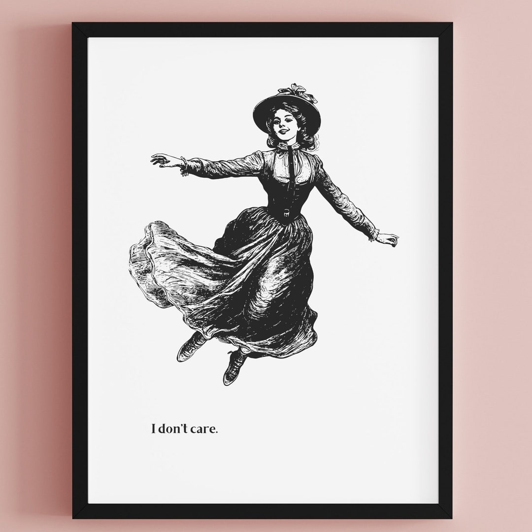 Feminist Printable Poster, Witchy Victorian Art, Carefree Vintage-style ...