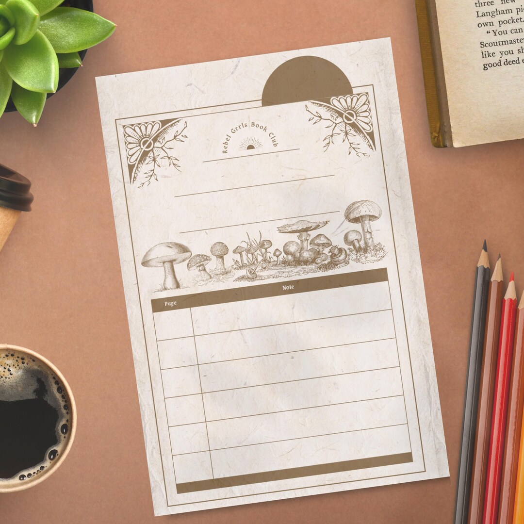 Custom Bookmark Notecard, Personalized Gift for Book Clubs, Earthy ...