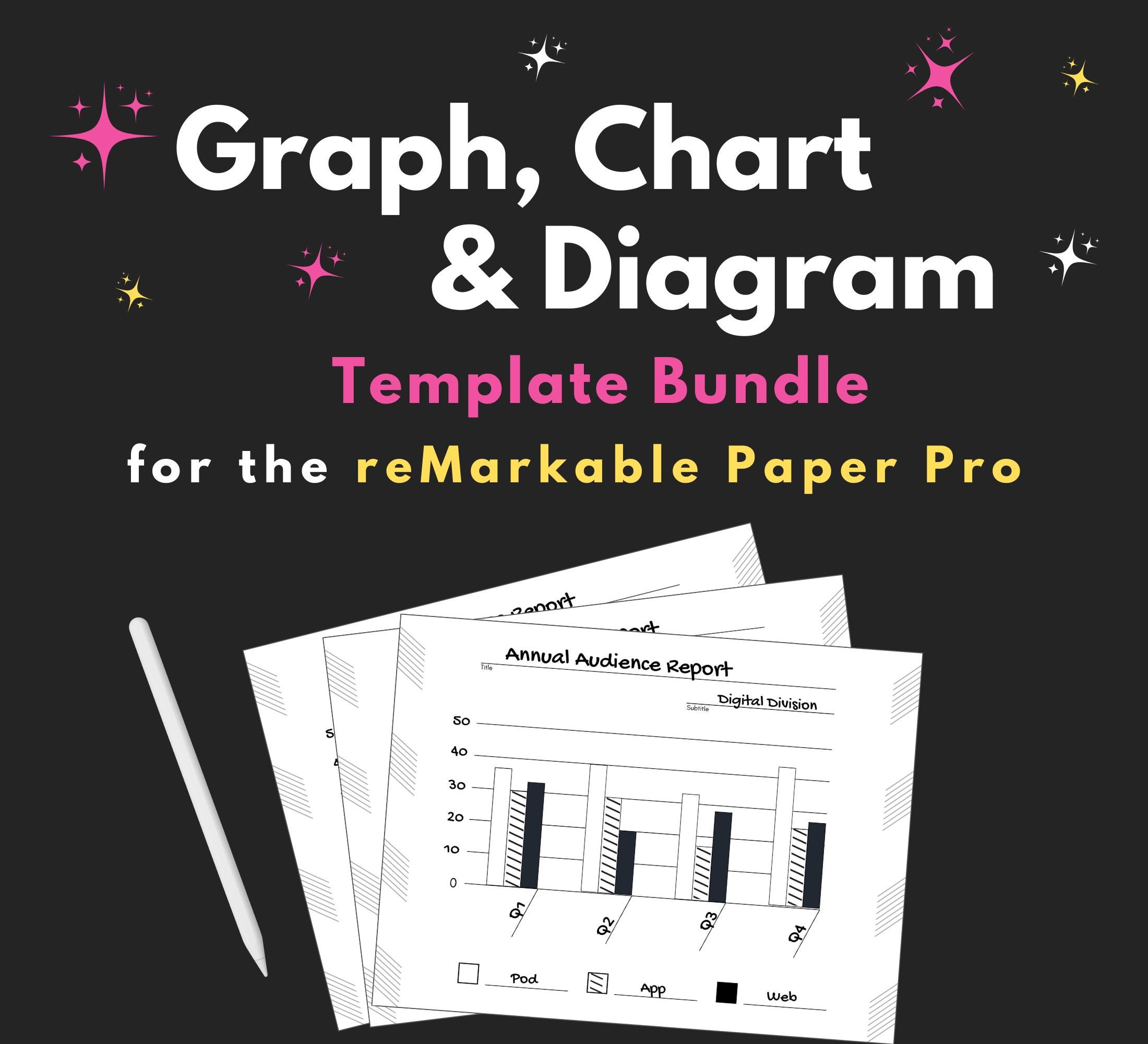 Graph Chart & Diagram Templates for Remarkable Paper Pro, Presentation ...