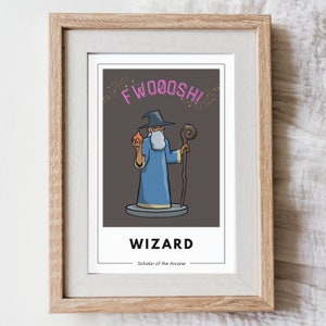 Wizard Mini Wall Art, Tabletop Miniatures Digital Print, RPG Character ...