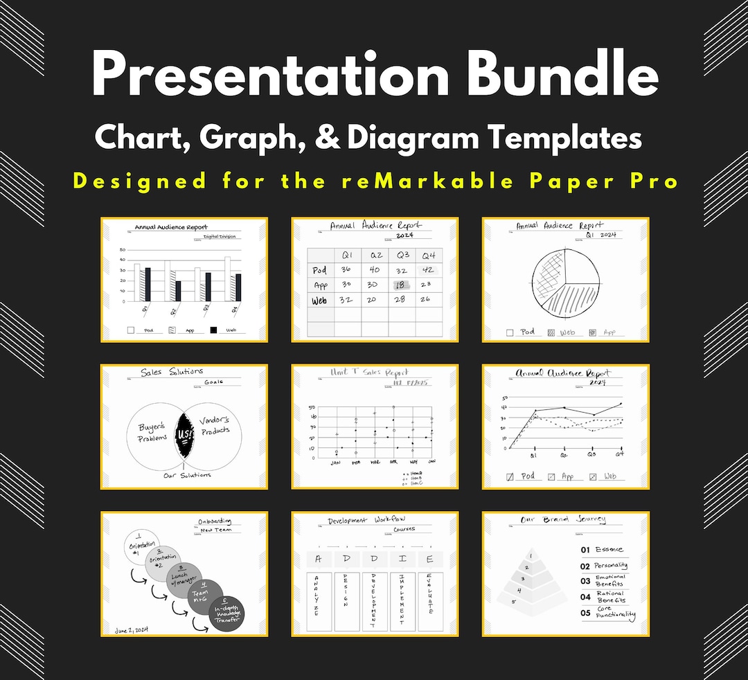 Graph Chart & Diagram Templates for Remarkable Paper Pro, Presentation ...