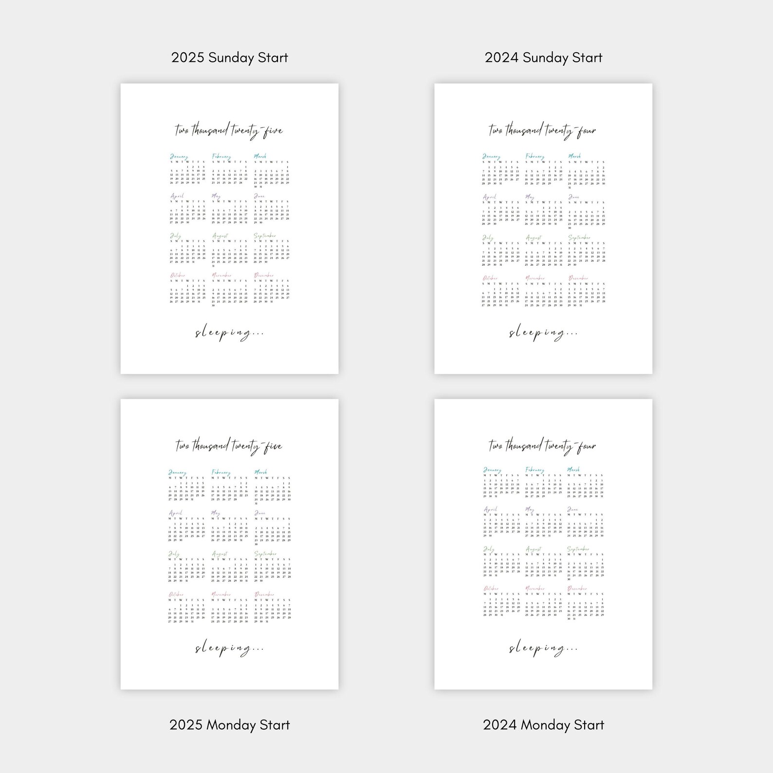 Sleep Screen for Remarkable Paper Pro, 2024 and 2025 Annual Calendar ...