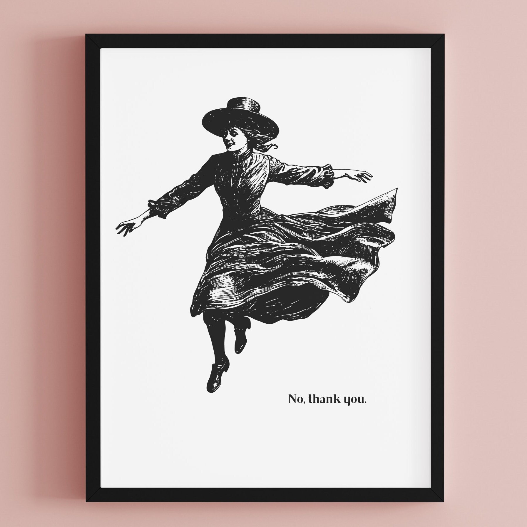 Witchy Cottagecore Art, Feminist Printable Poster, Carefree Vintage ...