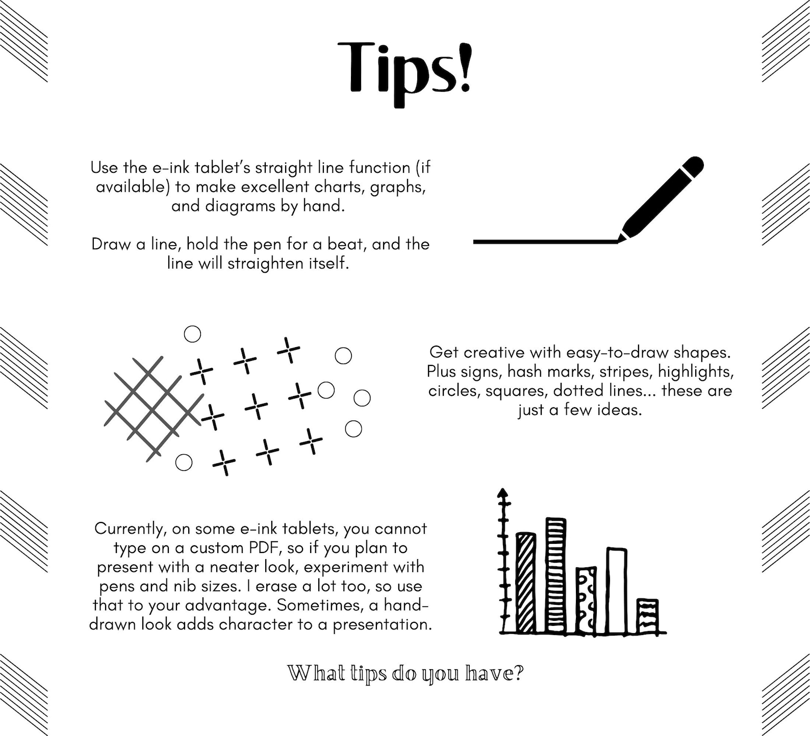 Graph Chart & Diagram Templates for Remarkable Paper Pro, Presentation ...