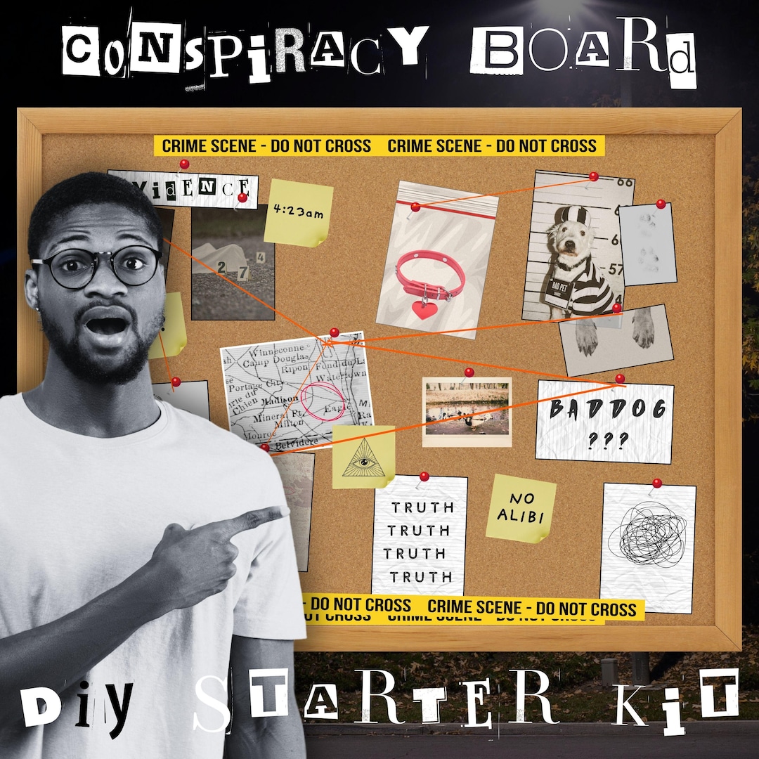 Conspiracy Wall Kit | Digital DIY Crime Scene Board or Police Evidence ...