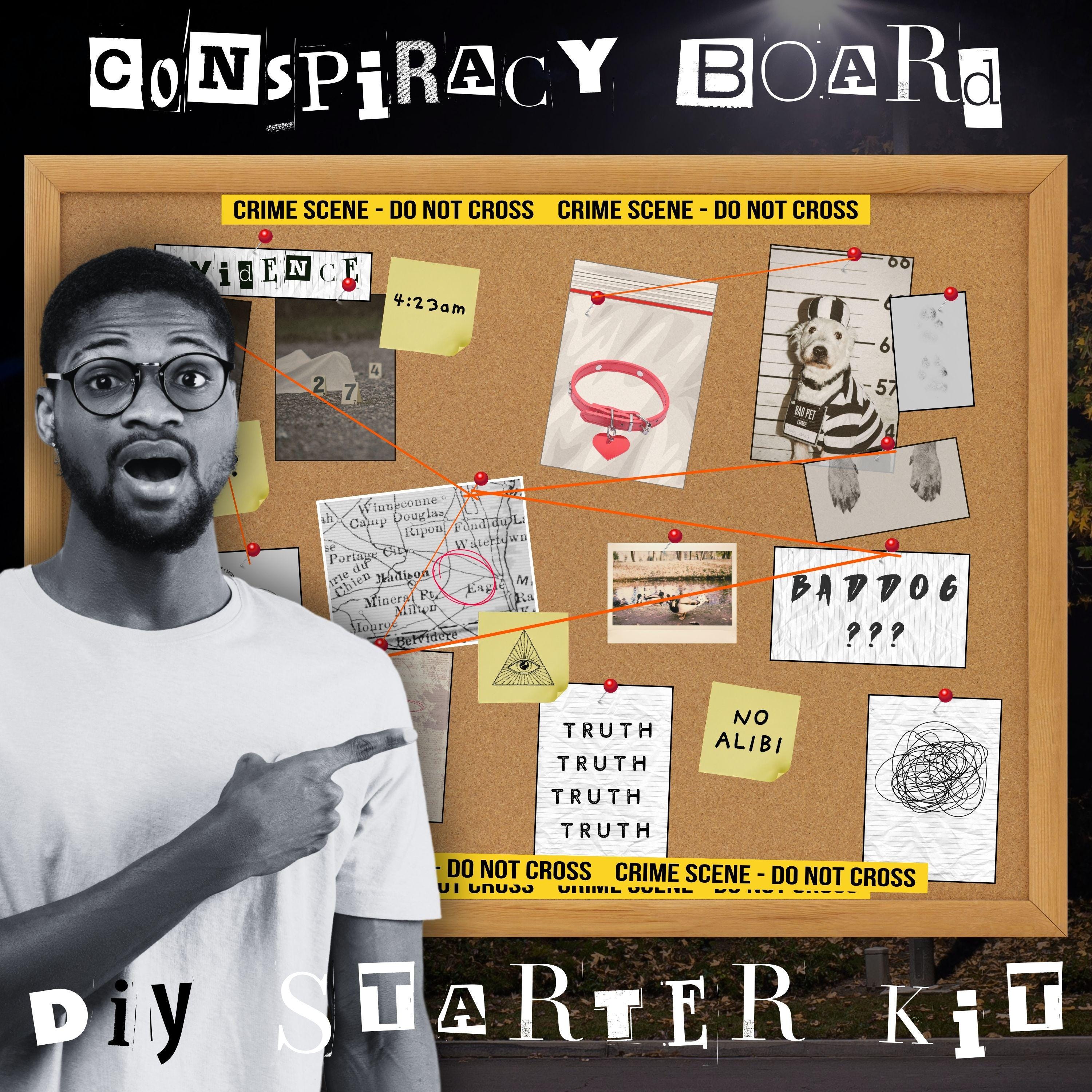 Conspiracy Wall Kit | Digital DIY Crime Scene Board or Police Evidence ...