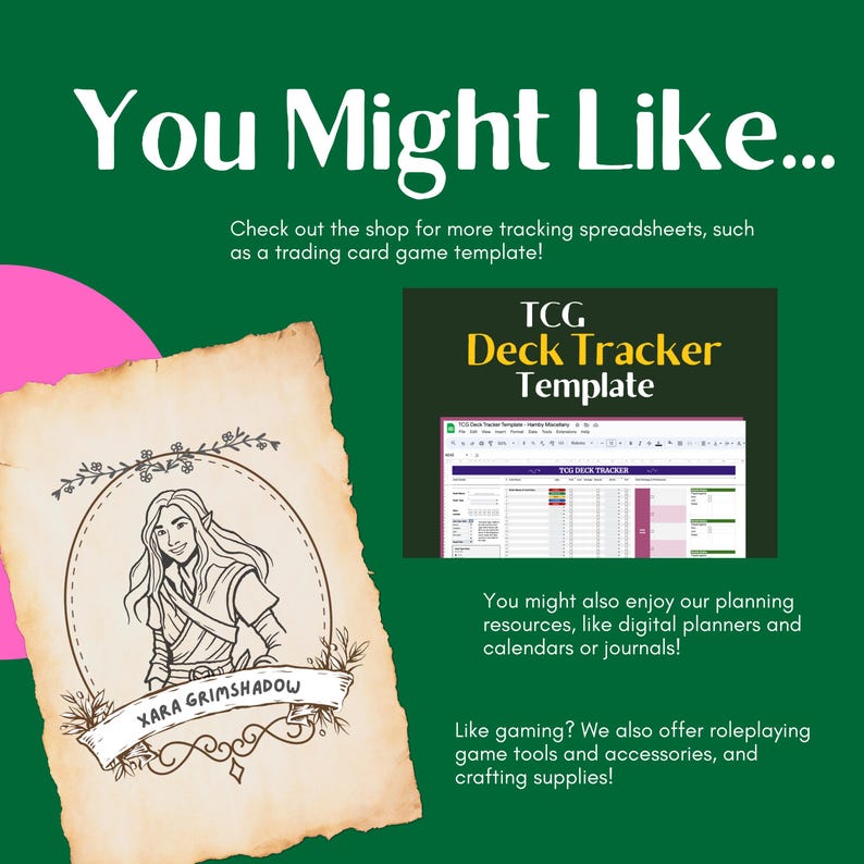 Enamel Pin Tracker, Collectibles Spreadsheet, Custom Printable Template ...