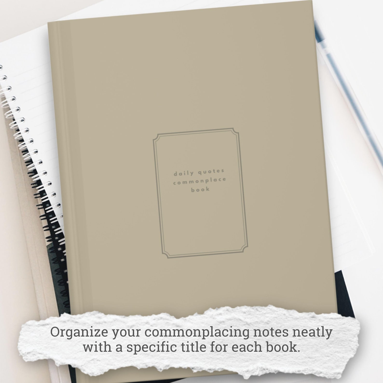 A Personalizable Commonplace Book and Blank Journal With Custom Title ...