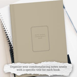 A Personalizable Commonplace Book and Blank Journal With Custom Title ...