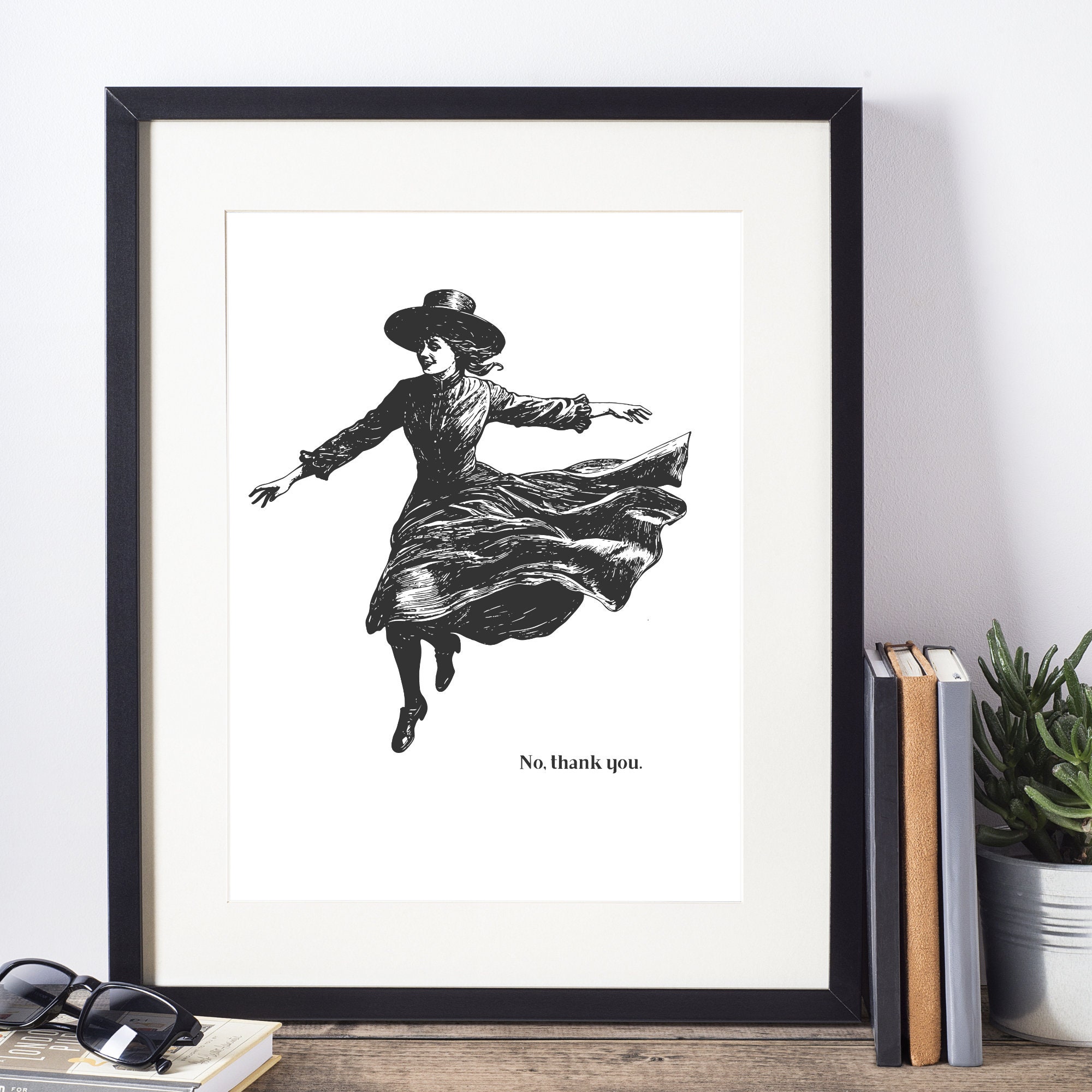 Witchy Cottagecore Art, Feminist Printable Poster, Carefree Vintage ...