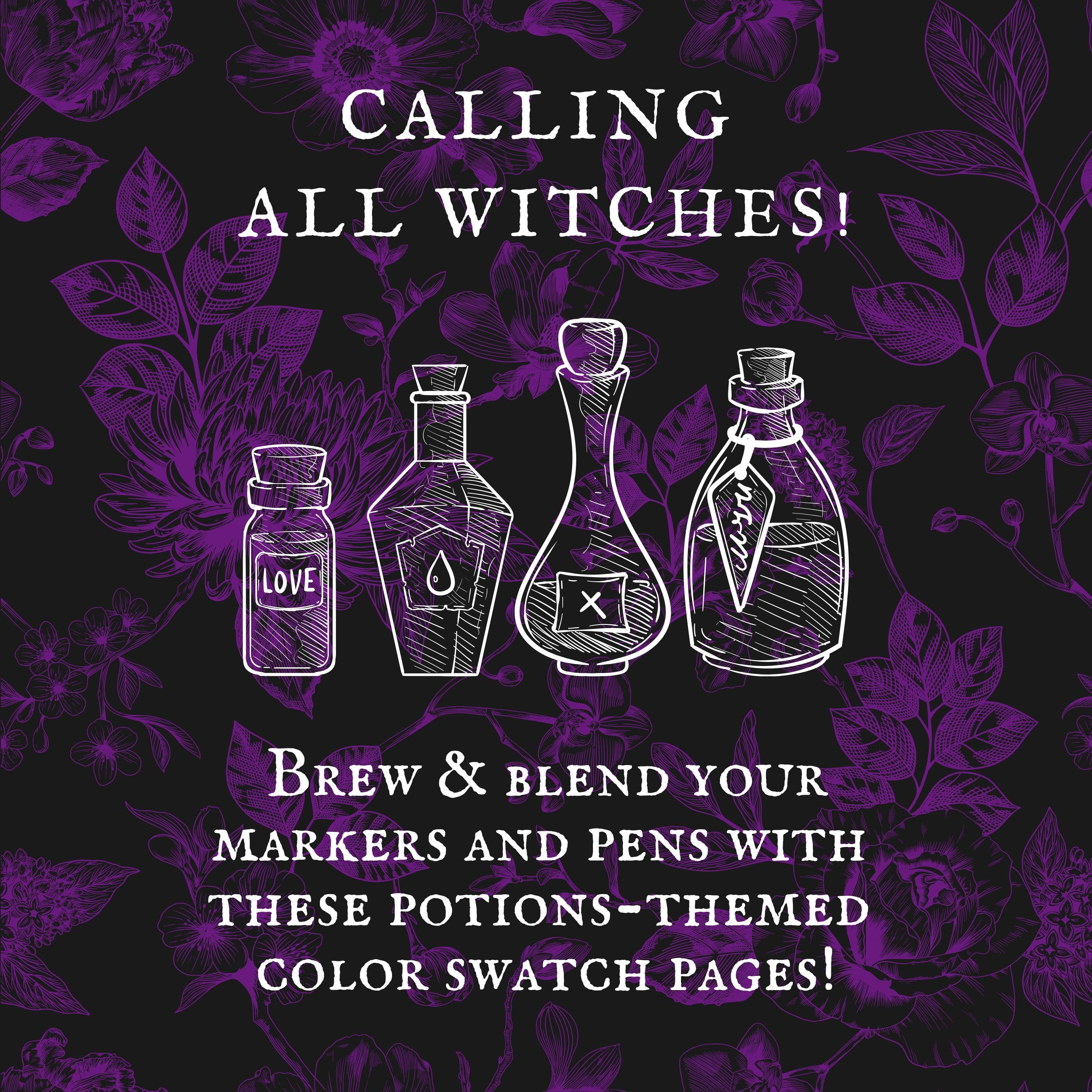 Apothecary Color Swatch Charts: Printable Pdfs for Coloring and Marker ...
