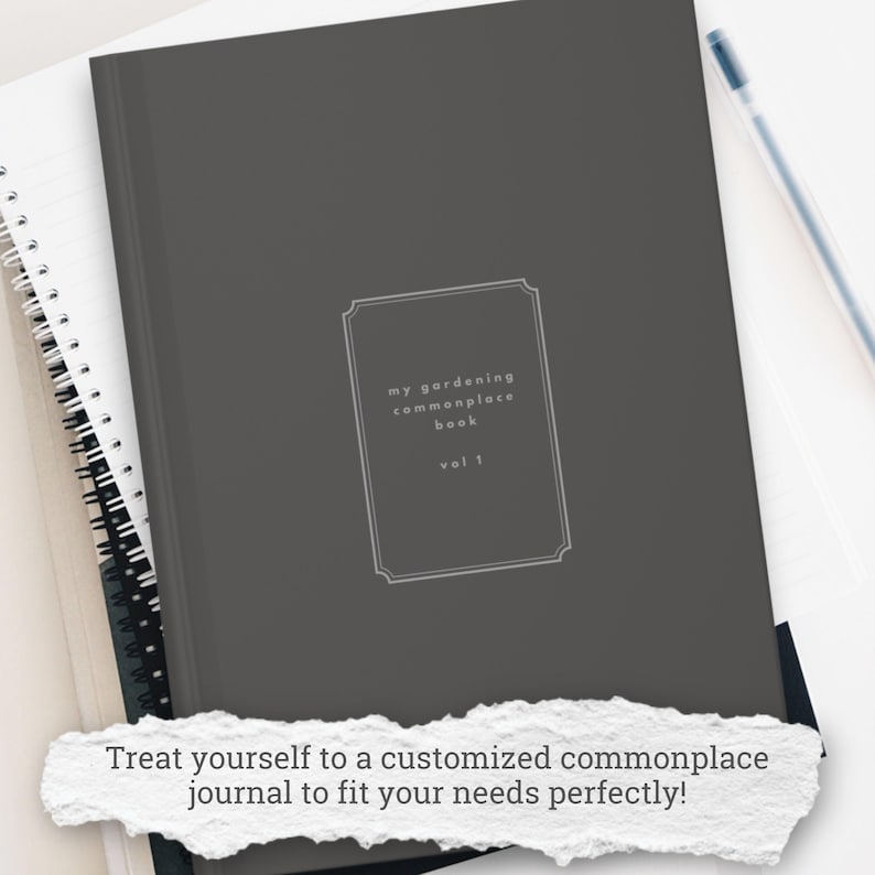 A Personalizable Commonplace Book and Blank Journal With Custom Title ...