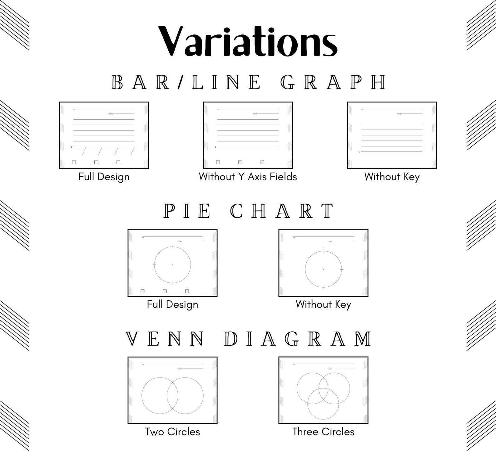 Graph Chart & Diagram Templates for Remarkable Paper Pro, Presentation ...