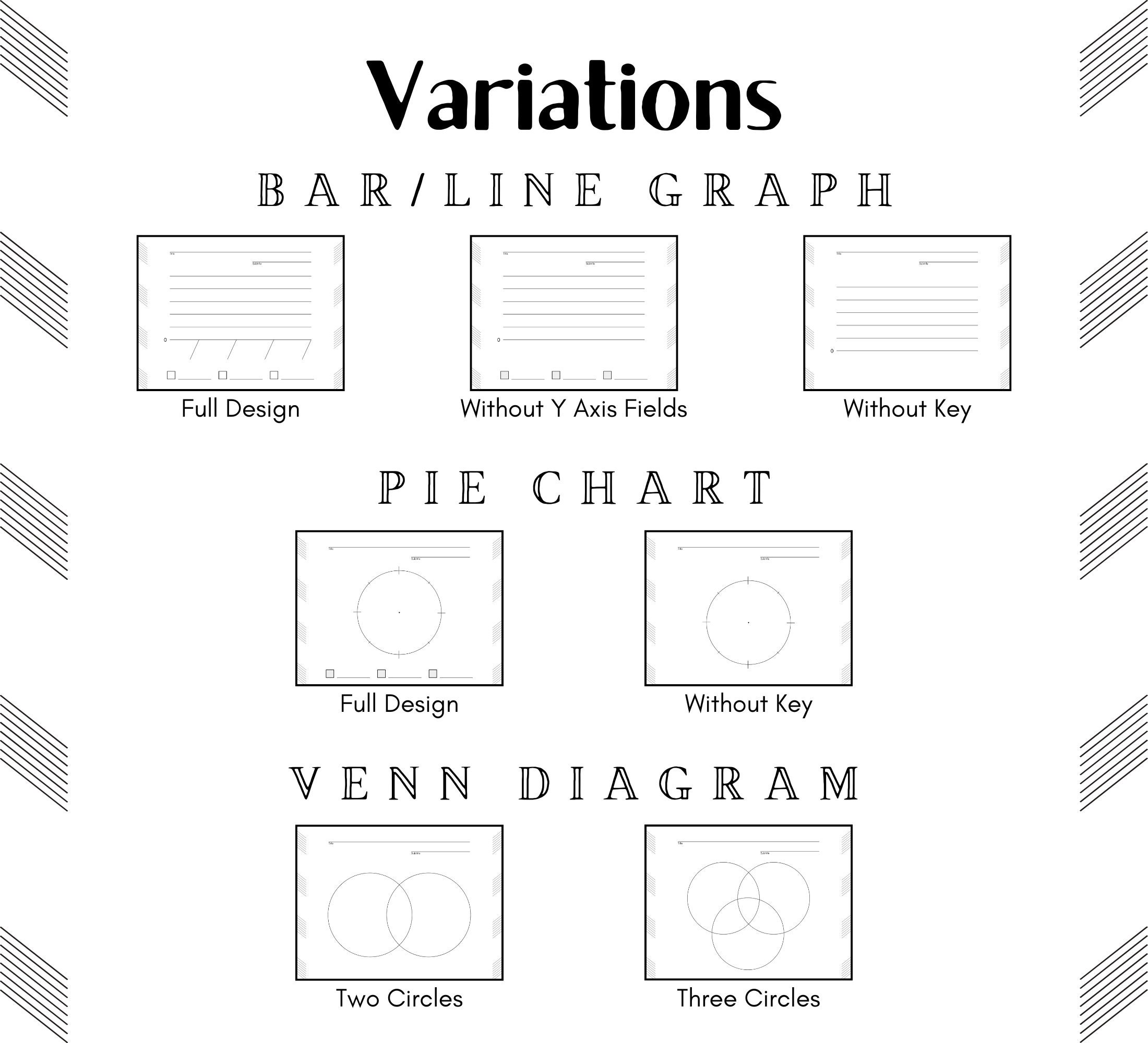 Graph Chart & Diagram Templates for Remarkable Paper Pro, Presentation ...