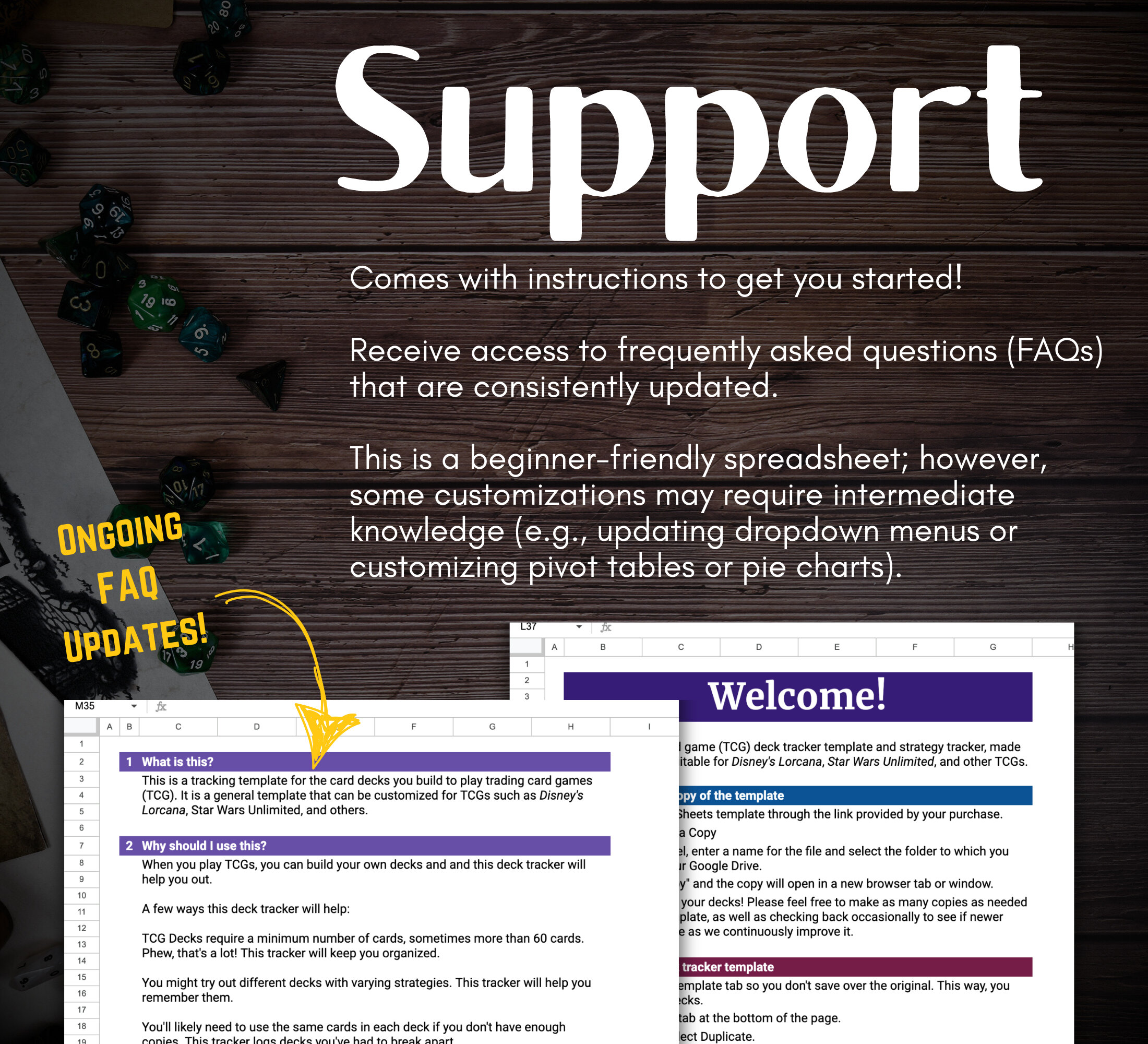 TCG Deck Tracker Template, Trading Card Game Spreadsheet, Strategy and ...