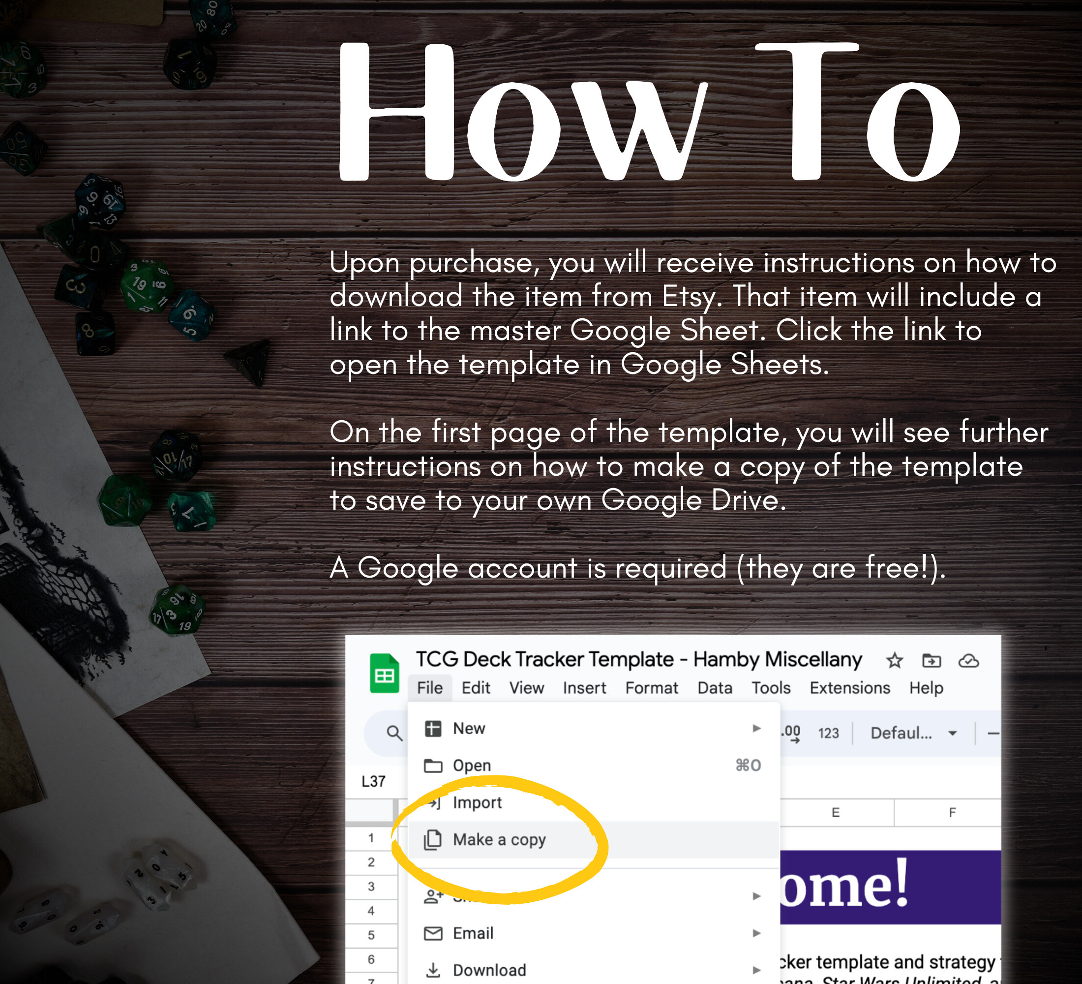 TCG Deck Tracker Template, Trading Card Game Spreadsheet, Strategy and ...