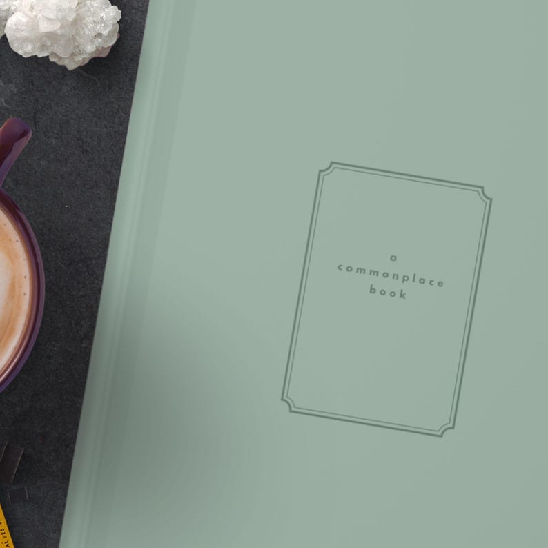 A Commonplace Book, Minimalist Journal for Note Taking, Quote Tracker ...