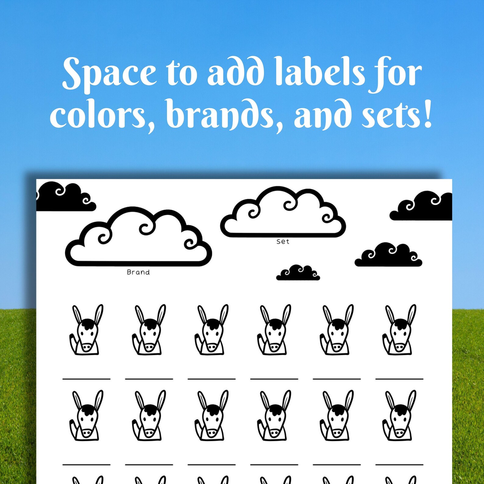 Color Swatch Pages With Cute Farm Animals for Marker and Pen Testing ...