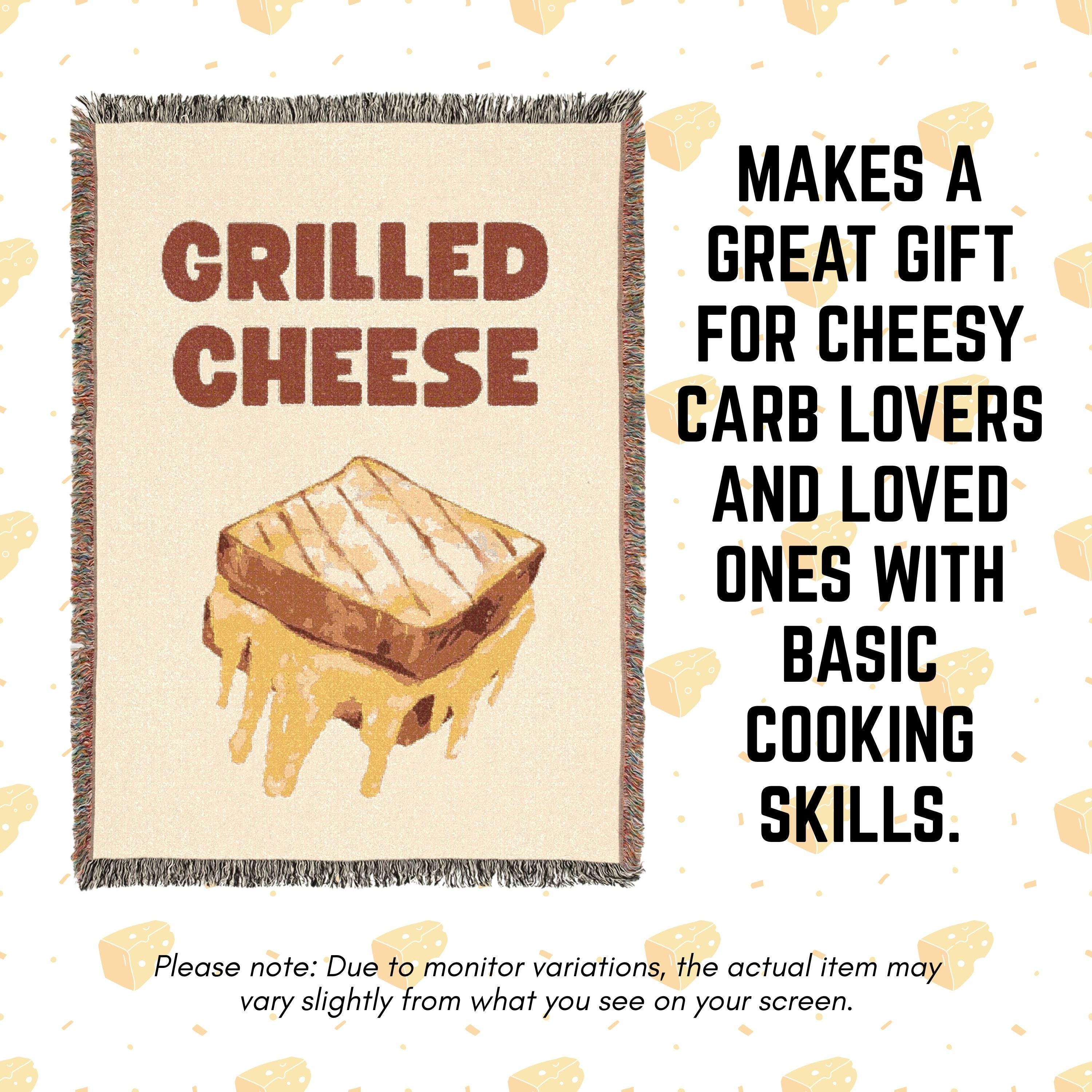 Grilled Cheese Sandwich Woven Blanket, Cozy Throw for Cheesy Carb ...