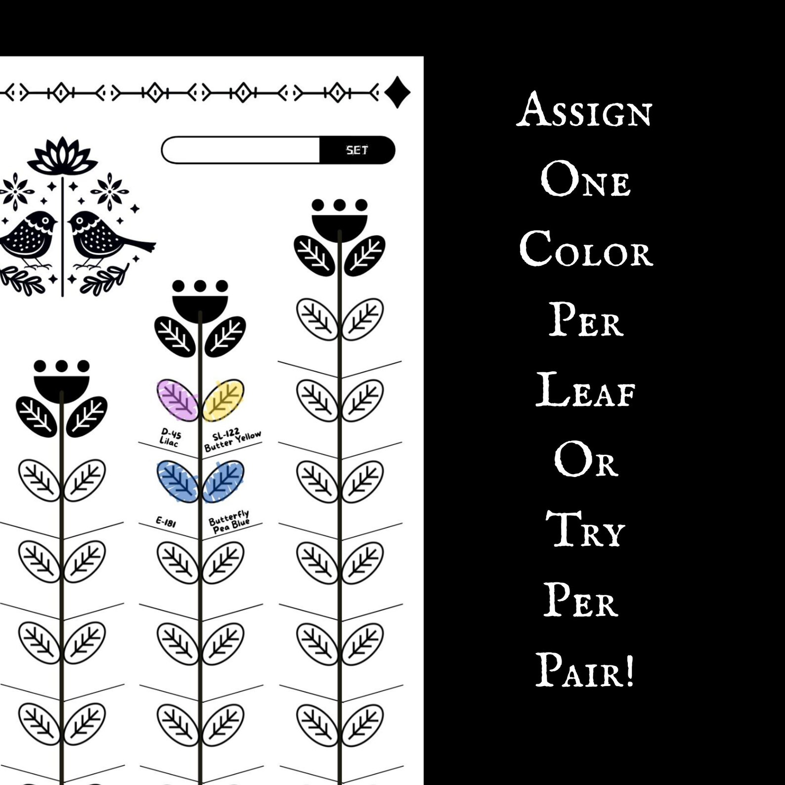 Cute Color Swatch Chart, Printable Blank Palette, Cozy Folk Art Animals ...