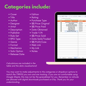 RPG Tracker Spreadsheet Template, Log and Manage Your Tabletop ...