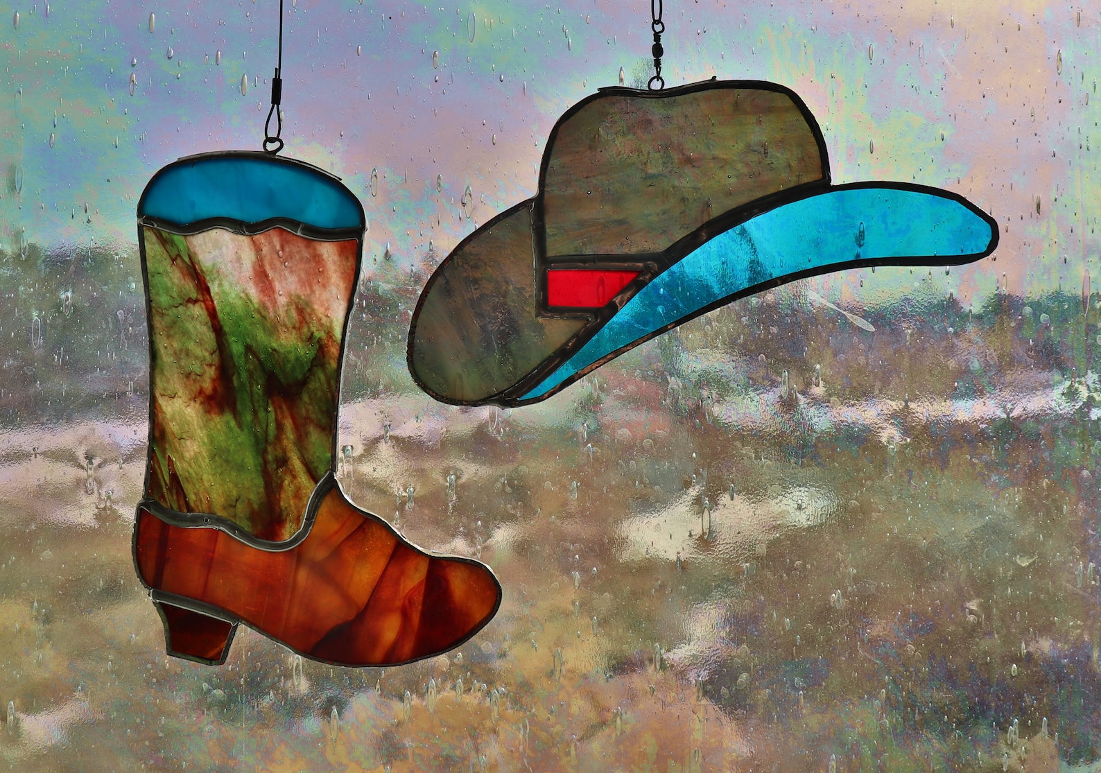 Cowboy Hat in Stained Glass - Etsy
