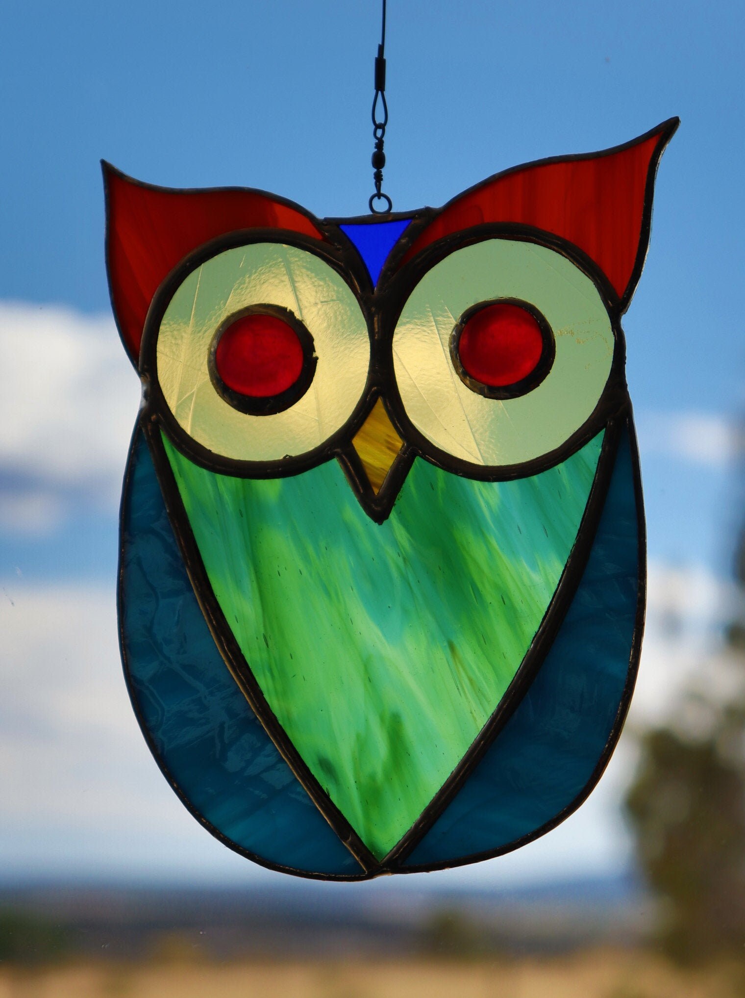 Hoot Owl, Stained Glass Suncatcher - Etsy