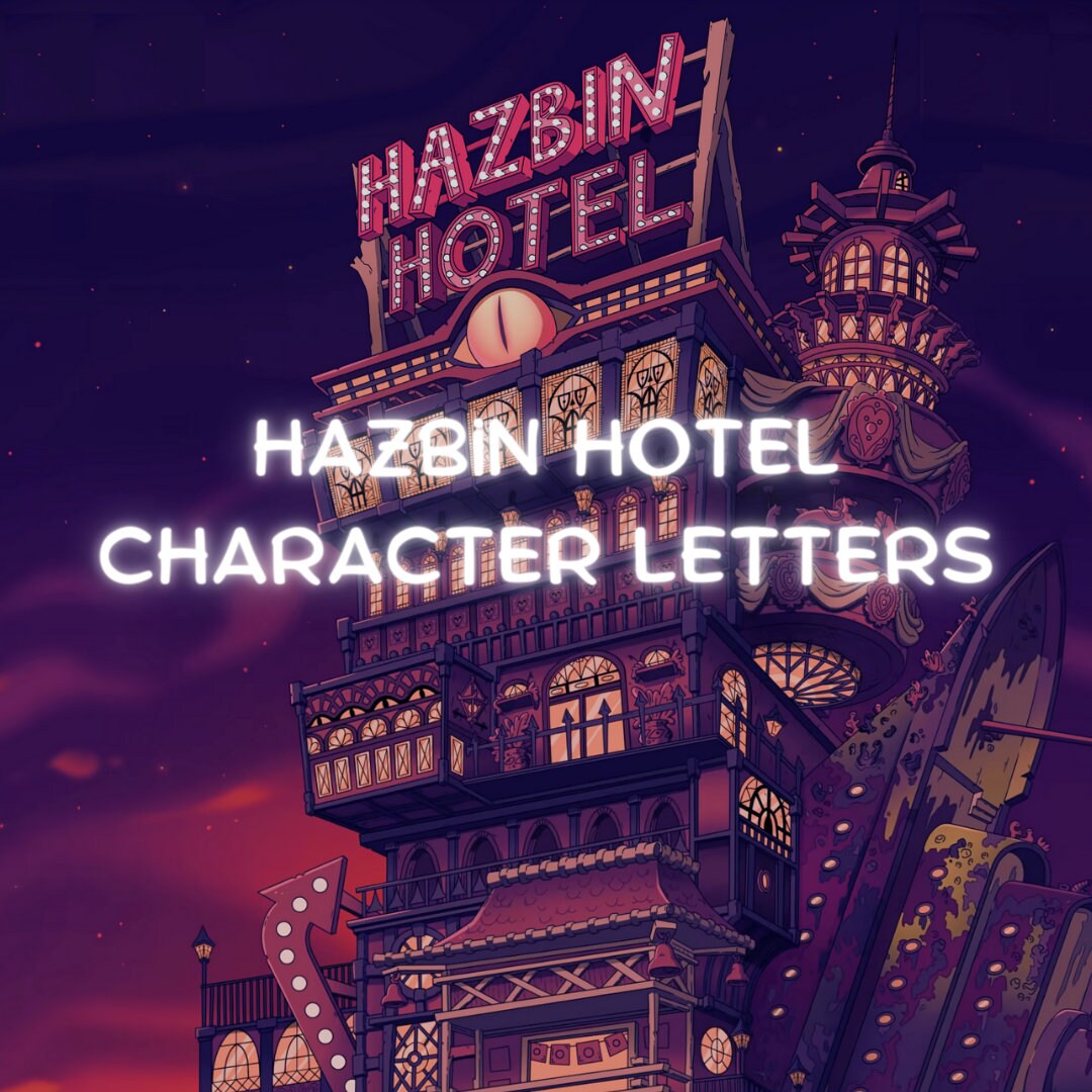 Hazbin Hotel Character Letters - Etsy