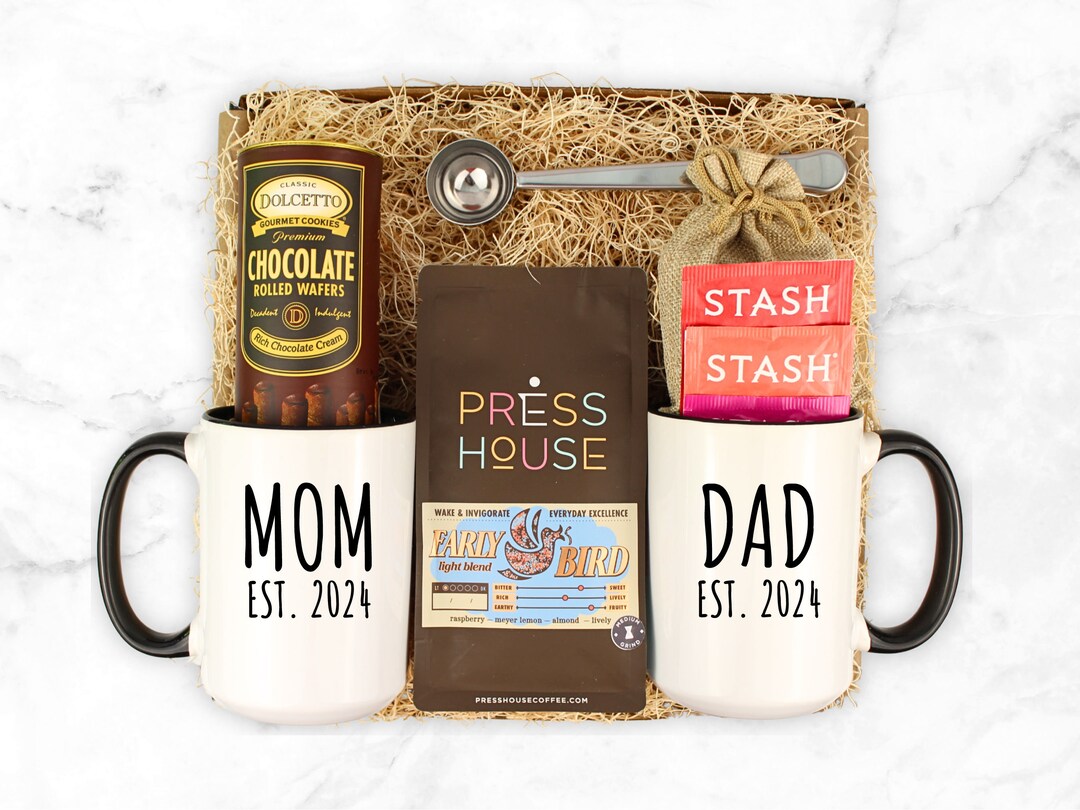 New Mom and Dad Mug Set Gift Box Coffee Lovers New Mom Mug New Dad Mug ...