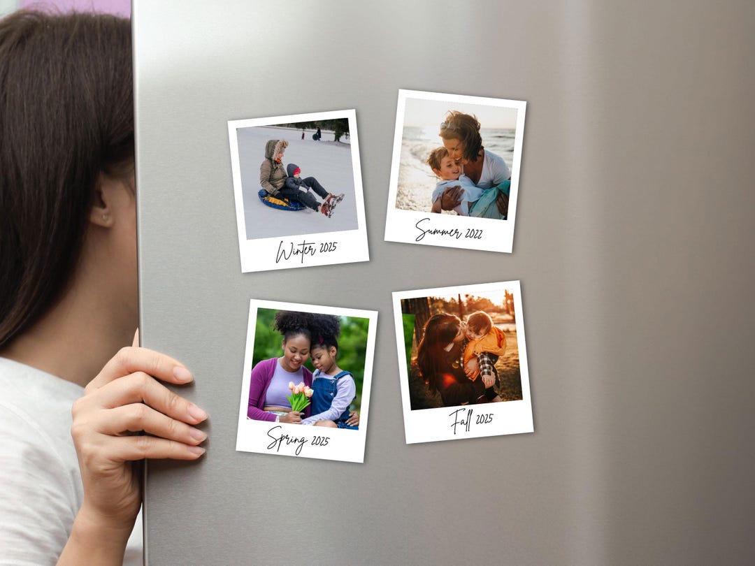 Set of 4 Mother's Day Custom Photo Fridge Magnets, Magnet for Fridge ...