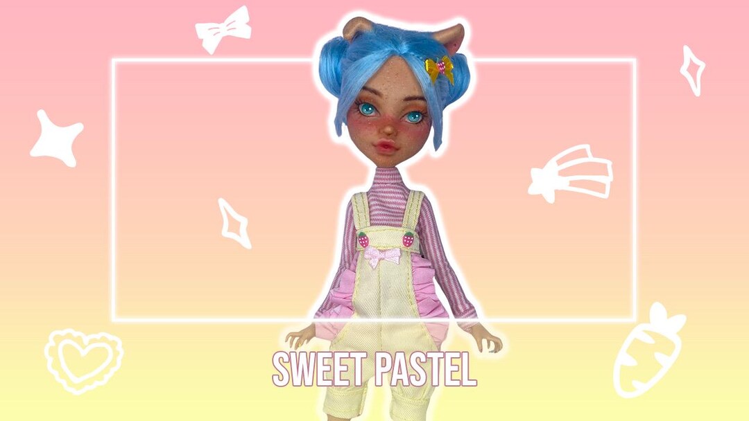 OOAK Custom Doll - Sweet Pastel Girl - Hand-painted Art Doll - Unique ...