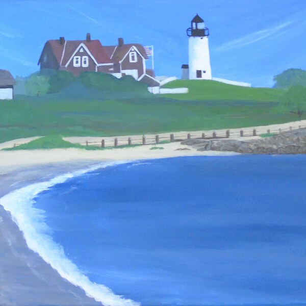 Lighthouse Painting - Etsy