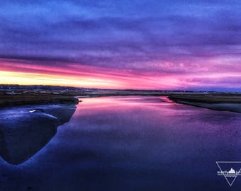 Wells Beach Maine Panoramic Sunset Photography | Etsy
