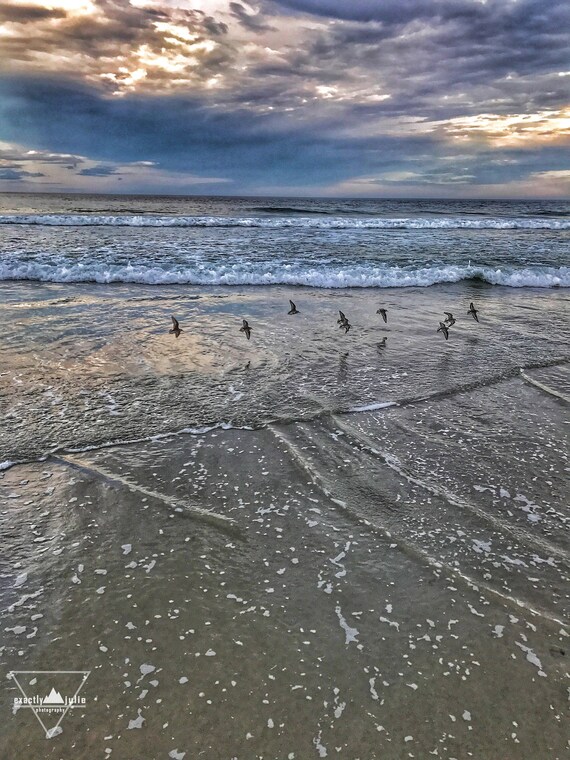 Plover Sunset Wells Beach Maine Photography | Etsy