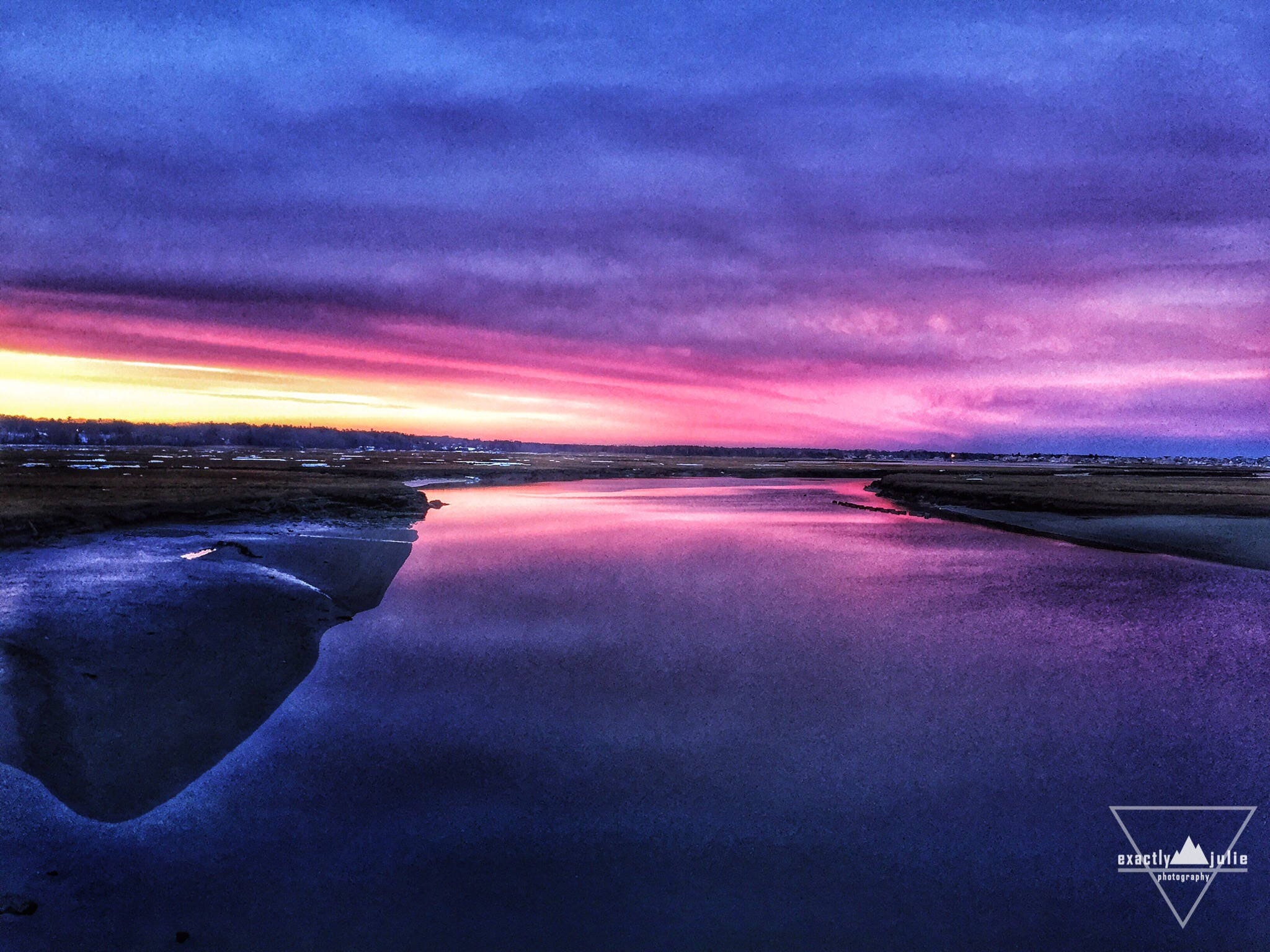 Purple Sunset - Wells Beach, Maine - Photogrpahy - Etsy