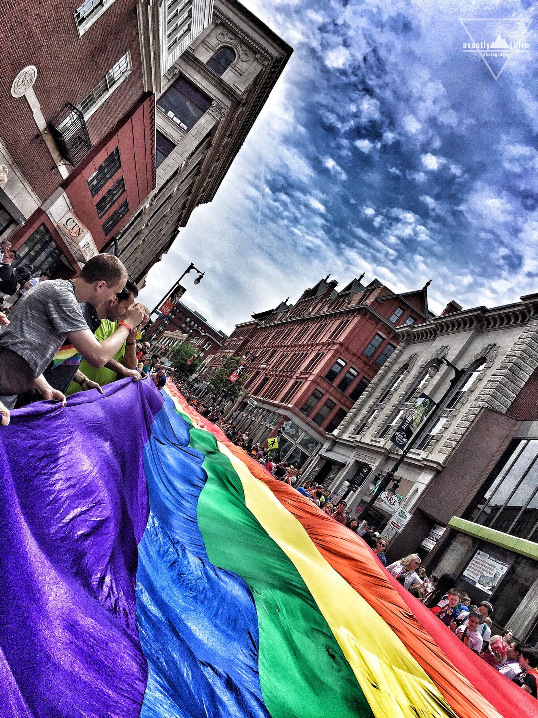 Portland Pride Parade - 900ft Rainbow Flag - Photography - Etsy