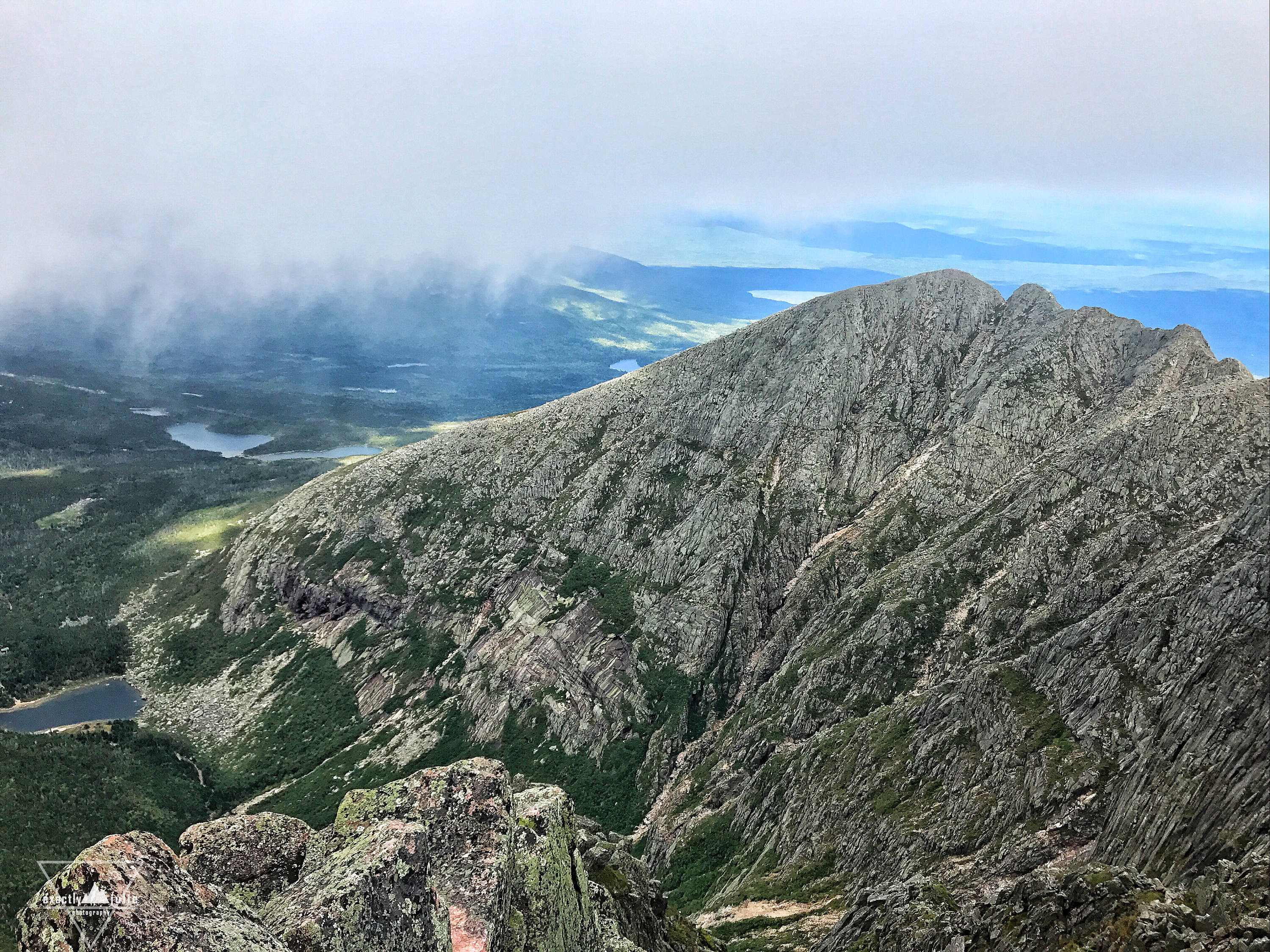 Mount Katahdin Summit View - Chimney Pond - Baxter Peak - Baxter State ...