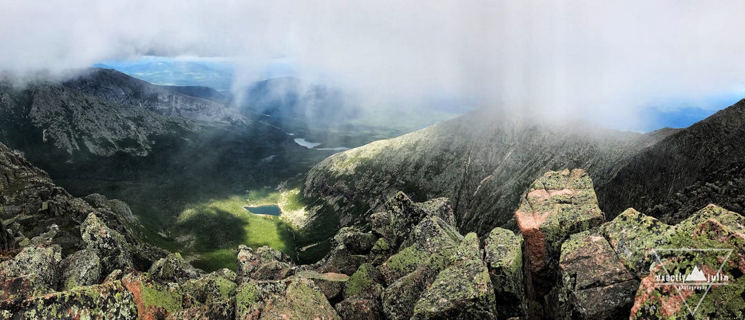 Mount Katahdin Summit View - Chimney Pond - Baxter Peak - Baxter State ...