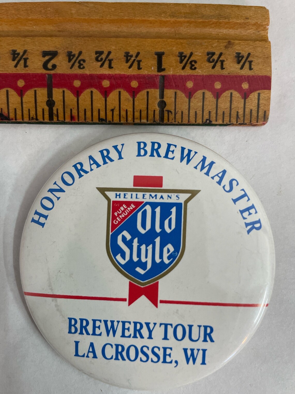 Vintage Old Style Beer Button Pin, Vintage Old Style, Beer Pin, Old ...
