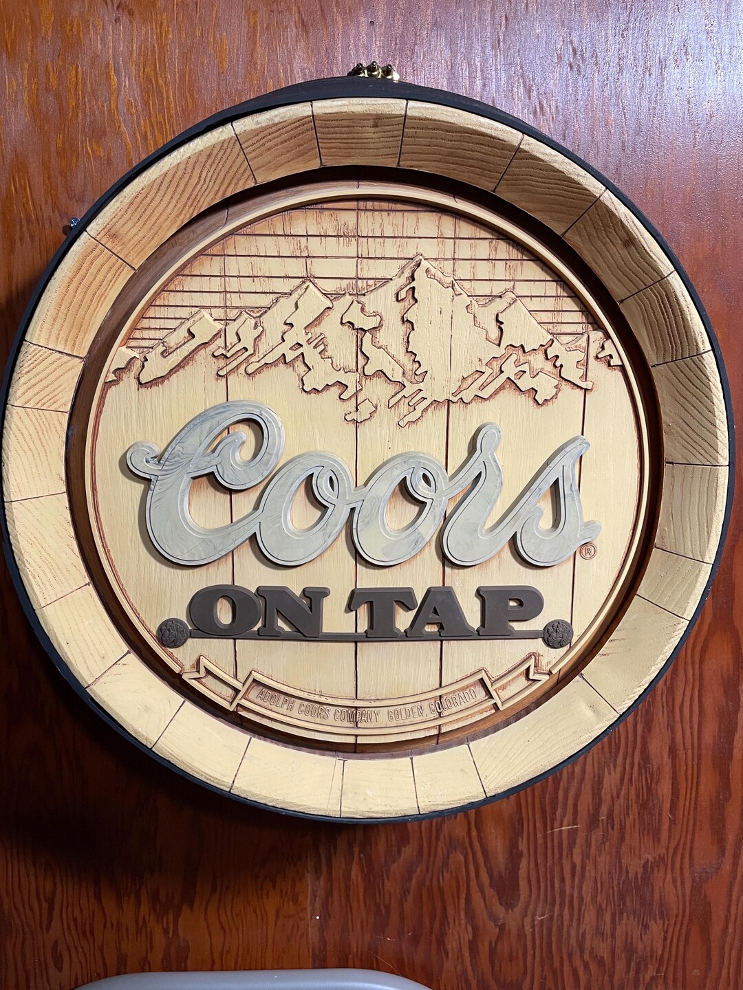 Vintage Beer Light, Coors Beer Sign, Man Cave, Gifts for Him, Beer Sign ...