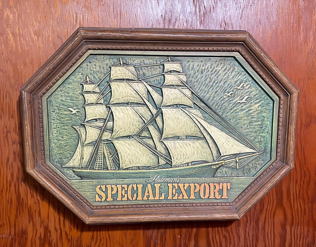 Vintage 1981 Heileman’s Special Export Beer Sign Nautical Ship Wall ...