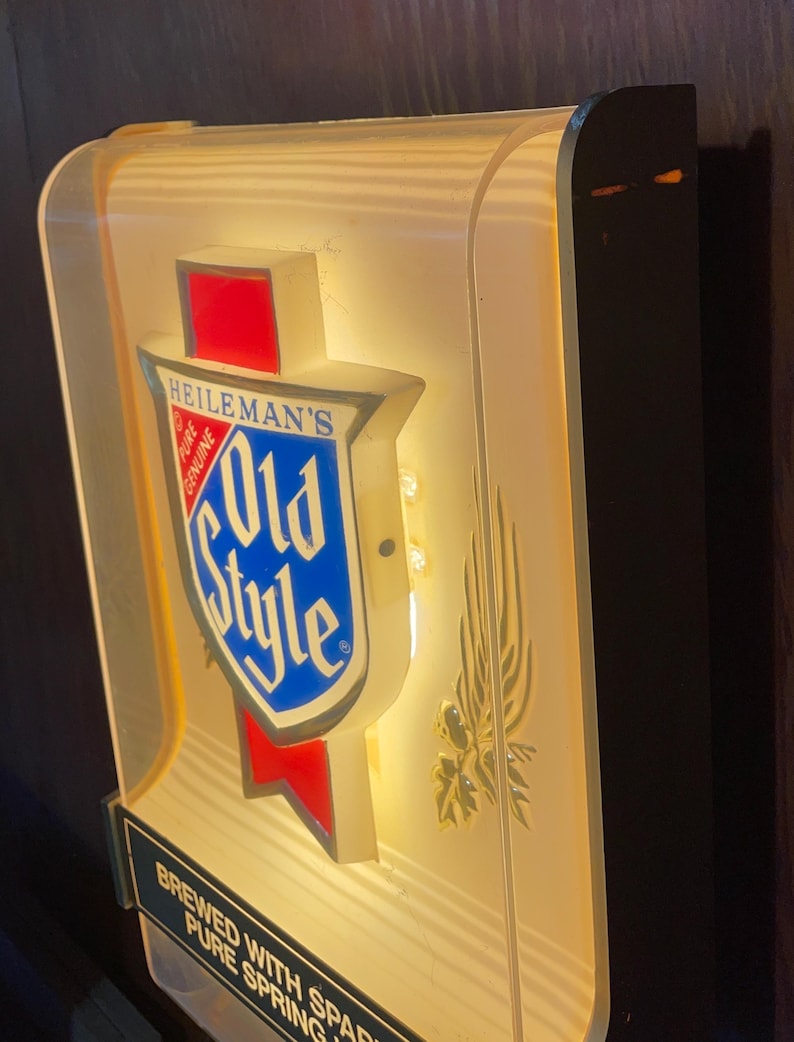 Vintage Beer Sign, Old Style Beer Light, Man Cave, Gifts for Him, Beer ...