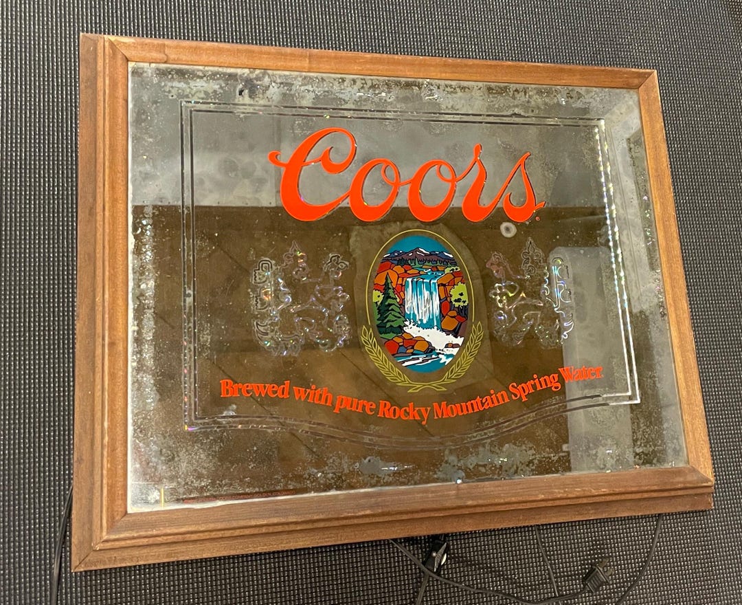 Vintage Beer Sign, Coors Beer Sign, Man Cave, Gifts for Him, Beer Sign ...