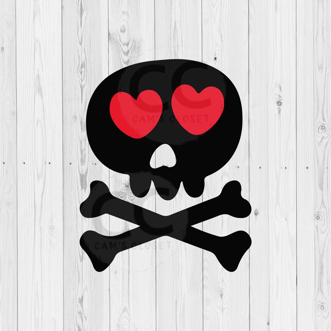 Valentine's Skull Heart Png Jpg Svg - Etsy