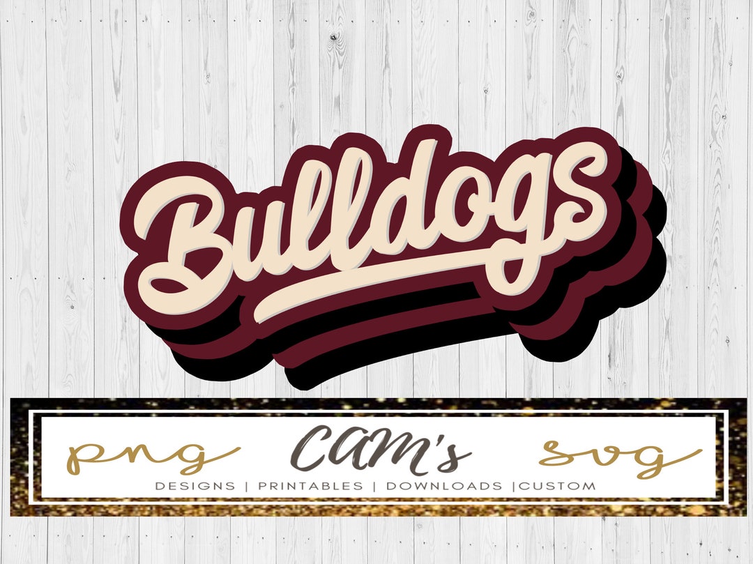 Retro Bulldogs Png I Retro Bulldogs Jpg I Bulldogs I Retro - Etsy