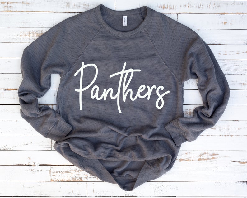 Hand Lettered Mascot Panthers Png Jpg Download DTF Sublimation Black ...